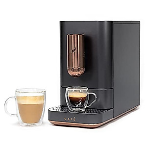 Café Affetto Automatic Espresso Machine | Brew in 90 Seconds | 20 Bar Pump Pressure for Balanced Extraction | Five Adjustable Grind Size Levels | WiFi Connected for Drink Customization | Matte Black