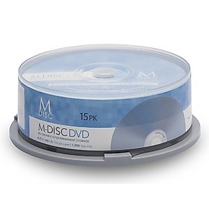 Millenniata M-DISC 4.7 GB DVD Media - 15 Disc Cake Box