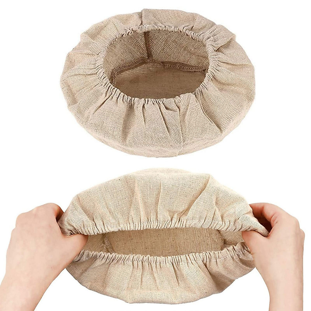 D-GROEE Pastry Proofing Basket Liner Bread Making Basket Cloth Liner Baking Supplies Food Grade for Home 17cm