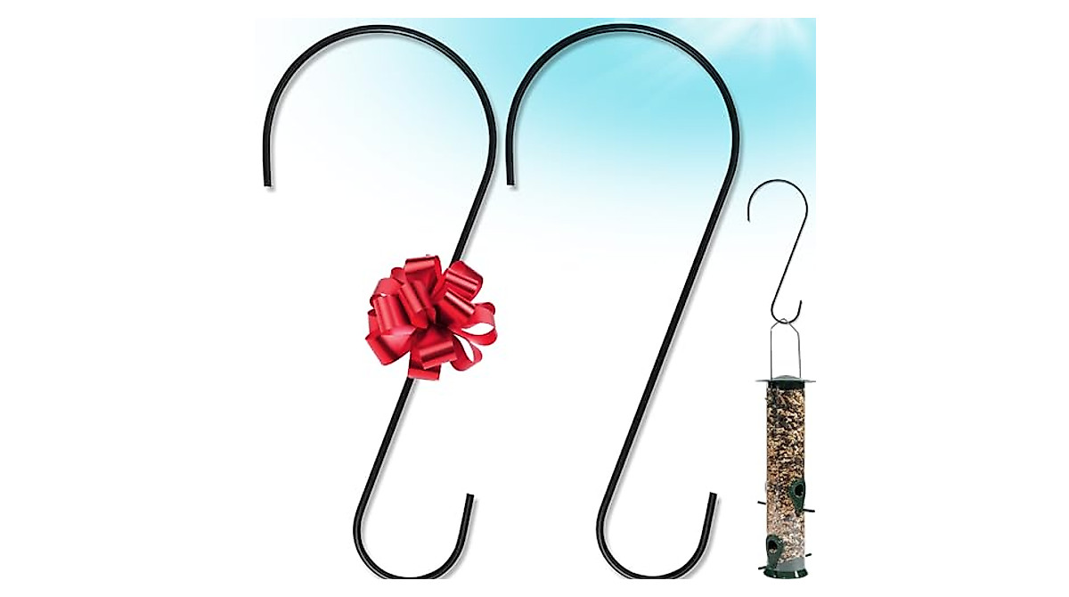 Gray Bunny 12-Inch Metal Tree Branch Hook for Outdoor & Indoor Use