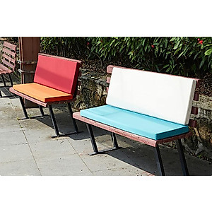 WanJing Outdoor Patio BenchSettee Cushion Slip Cover,Waterproof Garden Wicker Loveseat Furniture Pad,48 inch Fresco Bench Mat Swing Long Chair Pad Non-Skid Balcony Sofa Mat, Grey, 54x14