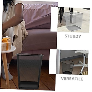 VILLFUL Square Hollow Trash Can Office Trash Cans Rubbish Bin Trash Can for Office Waste Basket Trash Cans for Office Trash Bin Dorm Trash Bucket Trash Can Office Garbage Can Bedroom Iron