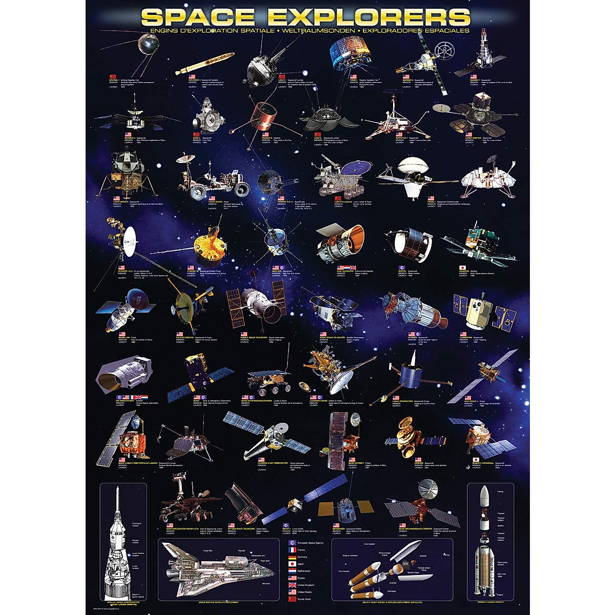 EuroGraphics Space Explorers 1000 Piece Puzzle (6000-2001)