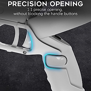 (1 Pair) Ermorgen Upgrade VR Controller Case Compatible for Quest 2, Hard PC VR Grip Shell Cover, Enhanced FPS Gaming Experience -White