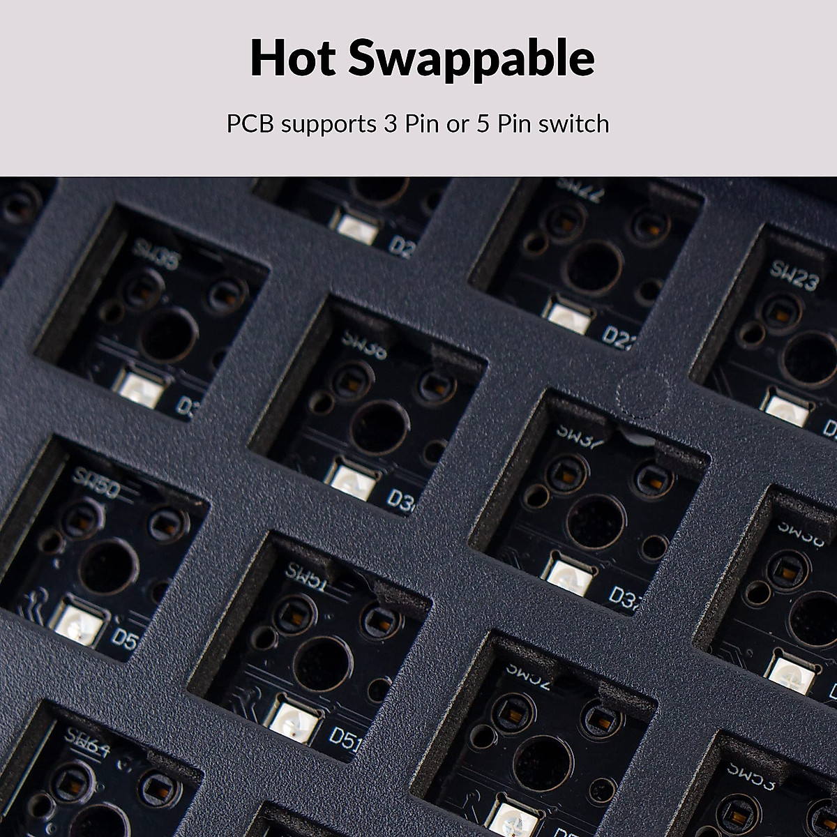 Keychron Q2 Wired Custom Mechanical Keyboard Barebone Knob Version, QMK/VIA Programmable Macro, Compatible with Mac Windows Linux, Hot-Swappable 65% Layout, Double-Gasket DIY Kit - Blue