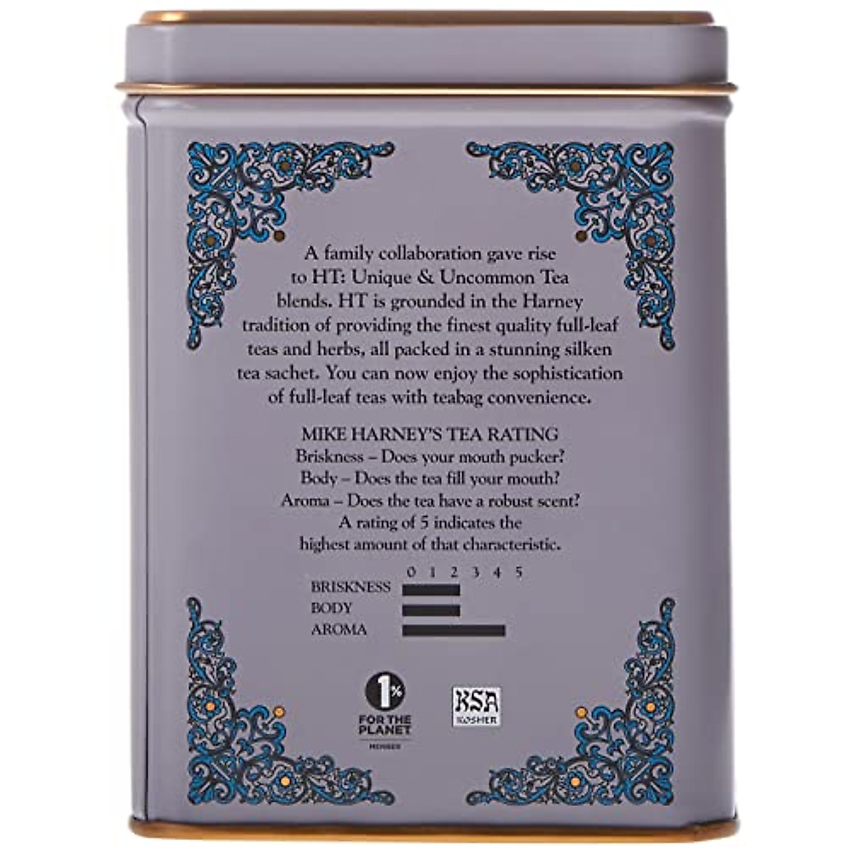Harney & Sons Caffeinated Tea Tin Sachets, Black Currant, 20 Count