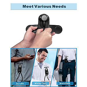 CaseLeather Stethoscope Holder, Genuine Top-Grain Leather | Strong & Durable | Magnetic Closure - Easy Access | for Doctors, Nurses, Adult (Black)