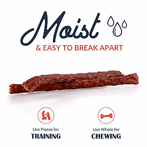 Flourish Pets Jerky Sticks, Dog Treats, Healthy Training Chews (Bison, Large)