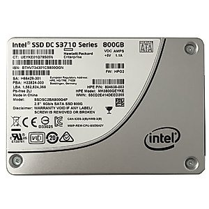 HP 804638-003 Intel DC S3710 Series 800GB 2.5-inch 7mm SATA III MLC (6.0Gb/s) Internal Solid State Drive (SSD) SSDSC2BA800G4P Model MK0800GEYKE - New OEM w/ 5 Years Warranty