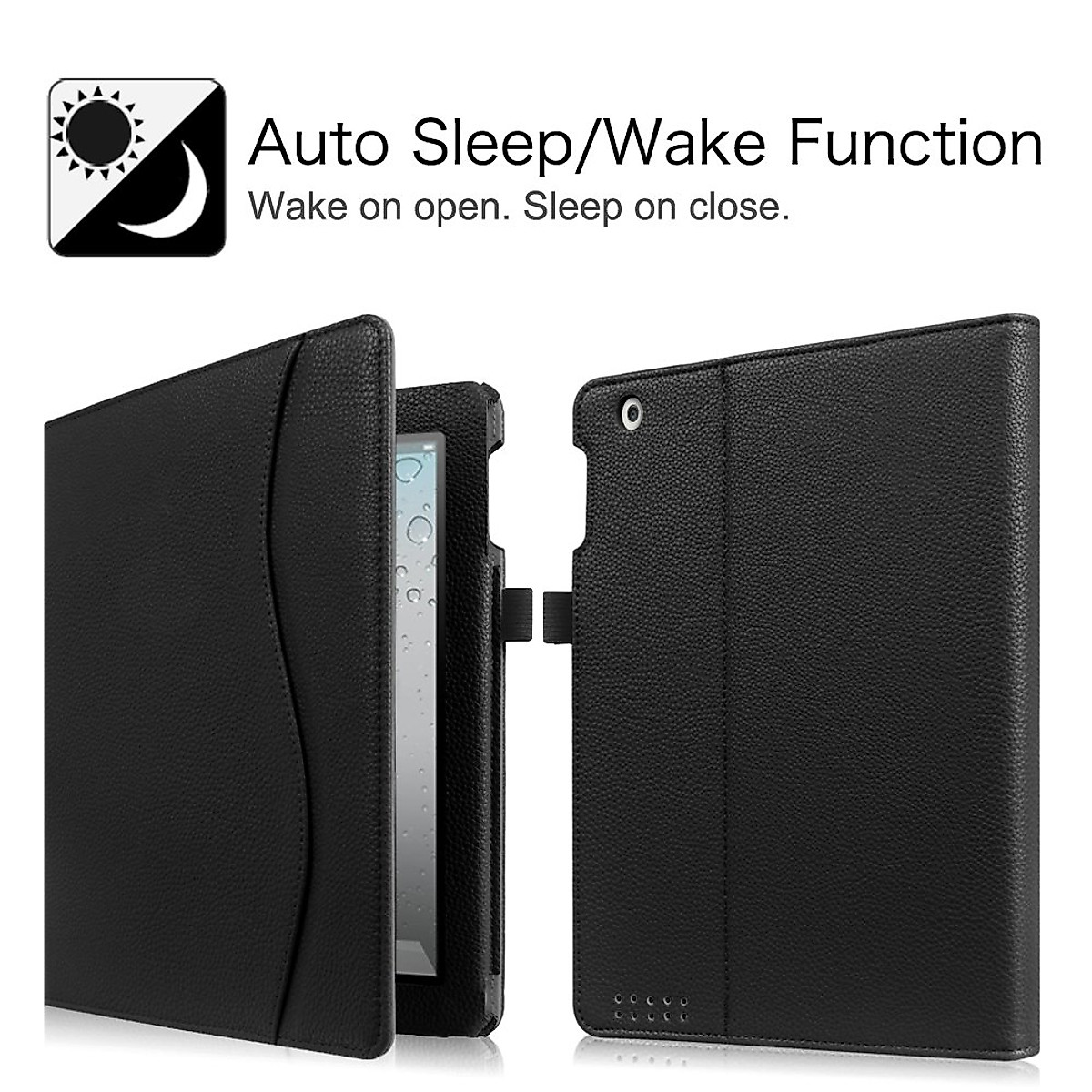 Fintie Case for iPad 4th Generation, iPad 3rd/2nd Gen (2012/2011) 9.7 Inch Tablet - [Corner Protection] Multi-Angle Viewing Smart Cover w/Pocket Auto Sleep/Wake, Black