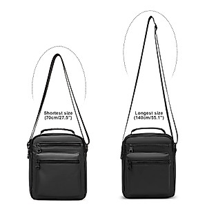 WEPLAN Crossbody Bag for Men, mini man purse,Travel Messenger Shoulder Bag for Men, Small Side Bags for Mens