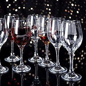 SUNNOW Vastto 10 Ounce Classic Crystal Wine Glass,for Home Dinning, Bar and Party,Set of 12