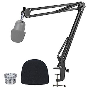 Razer Seiren Mini Boom Arm with Pop Filter - Mic Stand with Foam Cover Windscreen Compatible with Razer Seiren Mini Streaming Microphone by YOUSHARES