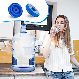 ACTICO 5 Gallon Water Jug Cap, Silicone Spill Resistant, Reusable Replacement Cap Fits 55mm Water Bottles,Pack of 4