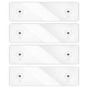 Bakzon 4 Pack Shower Caddy Adhesive for Replacement, Strong Transparent Adhesive for Caddy Sticky Pads, No Drilling for Corner Shelf Basket, Bathroom Storage Shelves, Kitchen Racks and Soap Holder