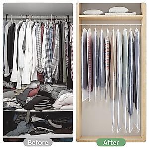 10 Pack 40" Garment Bags for Hanging Clothes,Clothes Bags for Storage Hanging,Moth P-roof Garment Bags,Garment Bags for Storage,Hanging Clothes Storage