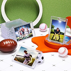 Magnetic Card Holders 35 pt Hard Cards Sleeves Case for Trading Cards Baseball Football Card Protector Case Fit for Collectible Trading Cards, Sports, Game and Credit Cards Protectors (90 Pcs)