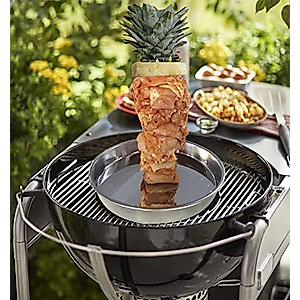 Al Pastor Skewer for Grill, 7.5'' and 10'' Skewers, 10"x10" and 1.40 depth Stainless Steel Base Plate,Vertical Skewer,Bbq Vertical Skewer,Trompo Para Tacos Al Pastor,Vertical Rotisserie,Vertical Spit