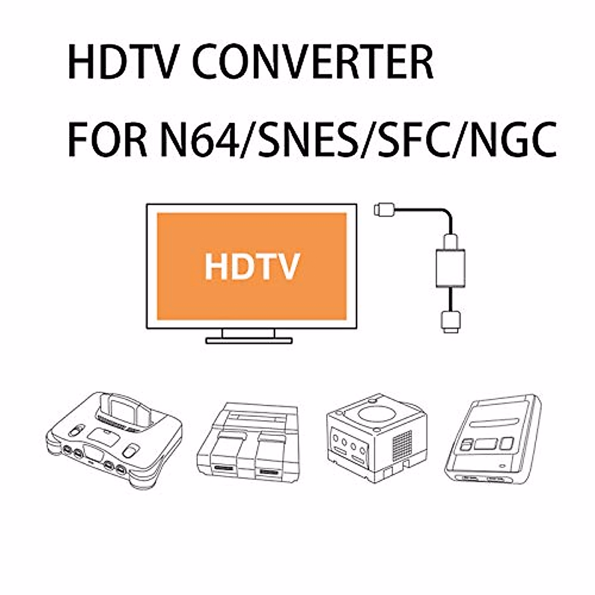 Esenlong HDMI Adapter for N64 HDMI Converter, Plug and Play HDTV Component Cable for NGC/ N64/ SNES (PAL/NTSC), 1080P old n64/ snes/ngc back to life on a newer TV and relive those games.