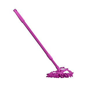 Mini Flat Small Head Clean Mop, Household Wall Cleaning Brush, 180 Degree Rotatable, Suitable for Cleaning Floor Bathtub Toilet Surface Back Mirror Glass (Purple)