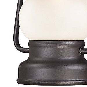 Westinghouse 6373800 Santa Fe One-Light Outdoor Wall Lantern, Weathered Steel Finish with Clear Seeded Glass Porch Light