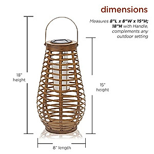 Alpine Corporation QLP1344SLR-HH-S-TM Alpine Small-Metal Cylinder Solar Lantern, Gray
