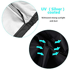 30-Inch Fire Pit Cover for 28-32 inch Round Fire Pit, Heavy Duty 300D Oxford Fabric Waterproof Dustproof Fire Bowl Cover All-Season Protection 32"Dia x 16"H