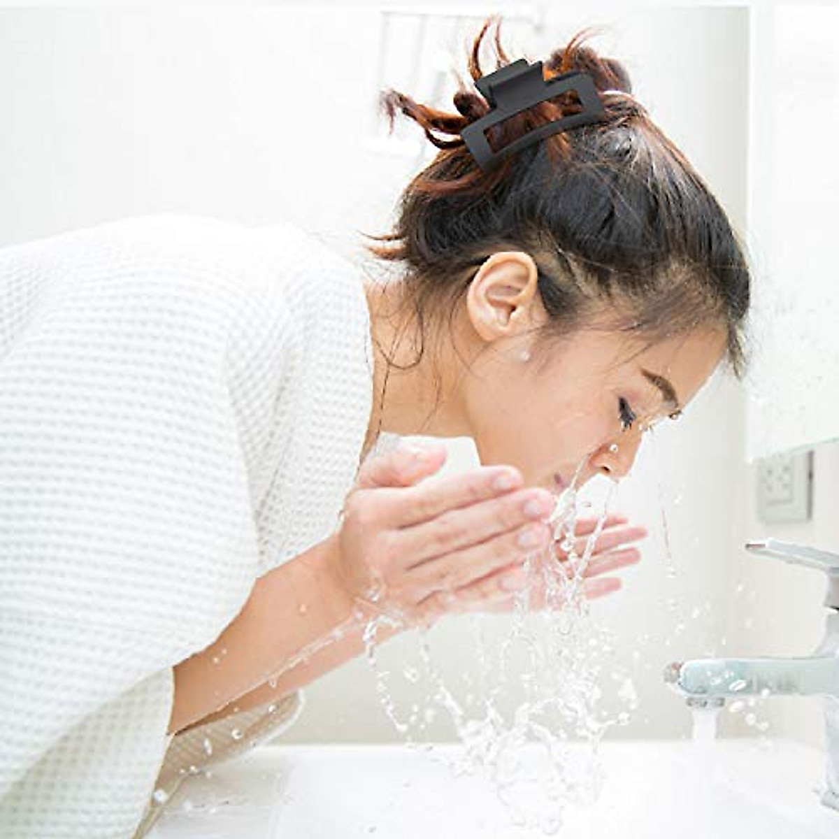 Hair Claw Clips, 6PCS 3.5" Strong Hold Rectangle Claw Hair Clips Bright Color Hair Jaw Clamp Non-Slip Catch Hair Styling Accessories for Women Girls Thin Thick Hair (Multicolor series)