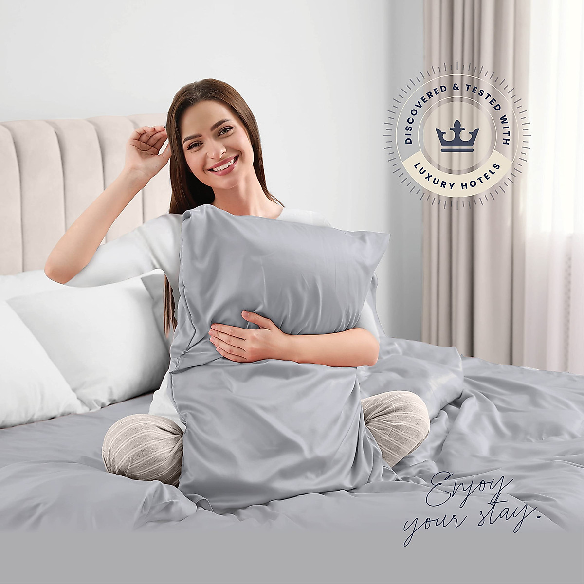 BELADOR Silky Soft Full Sheet Set - Luxury 6 Piece Bed Sheets for Full Size Bed, Secure-Fit Deep Pocket Sheets with Elastic, Breathable Hotel Sheets and Pillowcase Set, Wrinkle Free Oeko-TEX Sheets