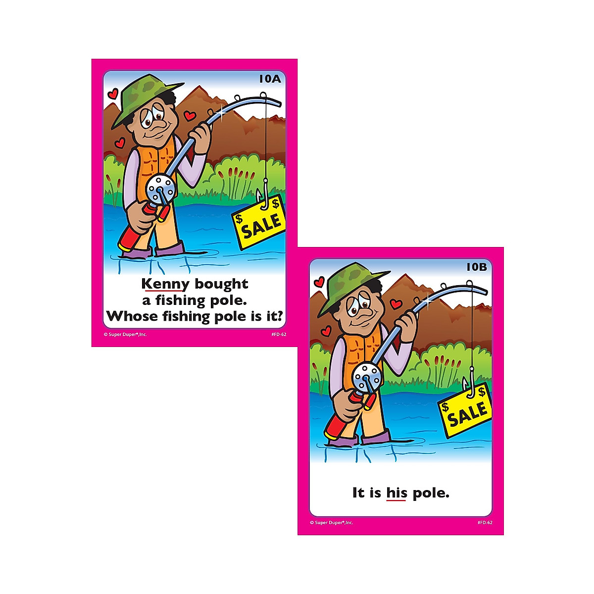 Super Duper Publications | Using His, Her, & Their Fun Deck Flash Cards | Educational Learning Resource for Children