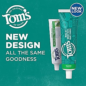 Tom's of Maine Natural Wicked Fresh! Fluoride Toothpaste, Spearmint, 4.7 oz. 2-Pack