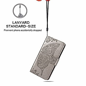 HUANGTAOLI Phone Case for Oppo Reno8 Pro 5G, Butterfly Embossed Wallet Case Card Slots Flip Cover for Oppo Reno8 Pro 5G