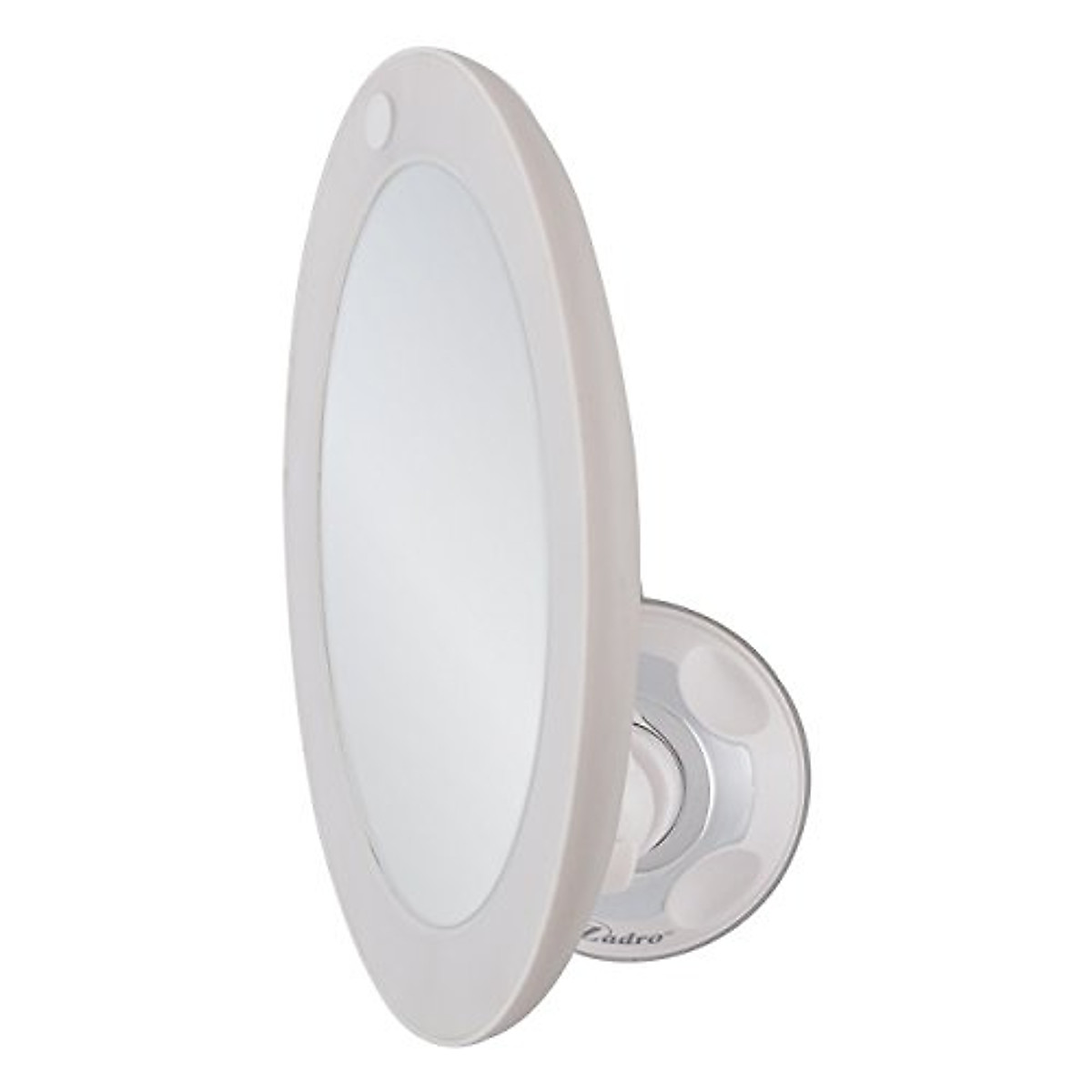 Zadro LED Lighted 10X Magnification Z'Swivel Power Suction Cup Vanity Wall Mount Beauty Makeup Mirror, White