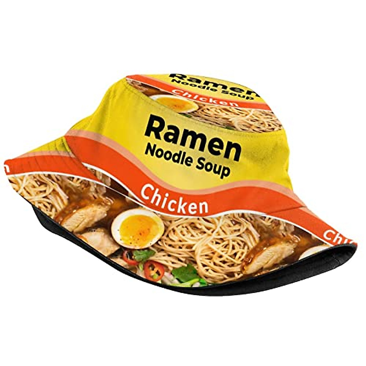 Funny Ramen Bucket Hat Instant Ramen Noodle Unisex Bucket Hat Summer Travel Beach Sun Hats Outdoor Cap