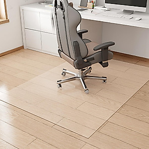 Luxstep Office Chair Mat for Carpet,Chair Mat for Carpet,Heavy Duty Hardwood/Tile Floor Protector,Easy Glide Desk Chair Mat for Work,Study,Dining and Gaming with Extended Lip, Crystal Clear(36”x 48”)