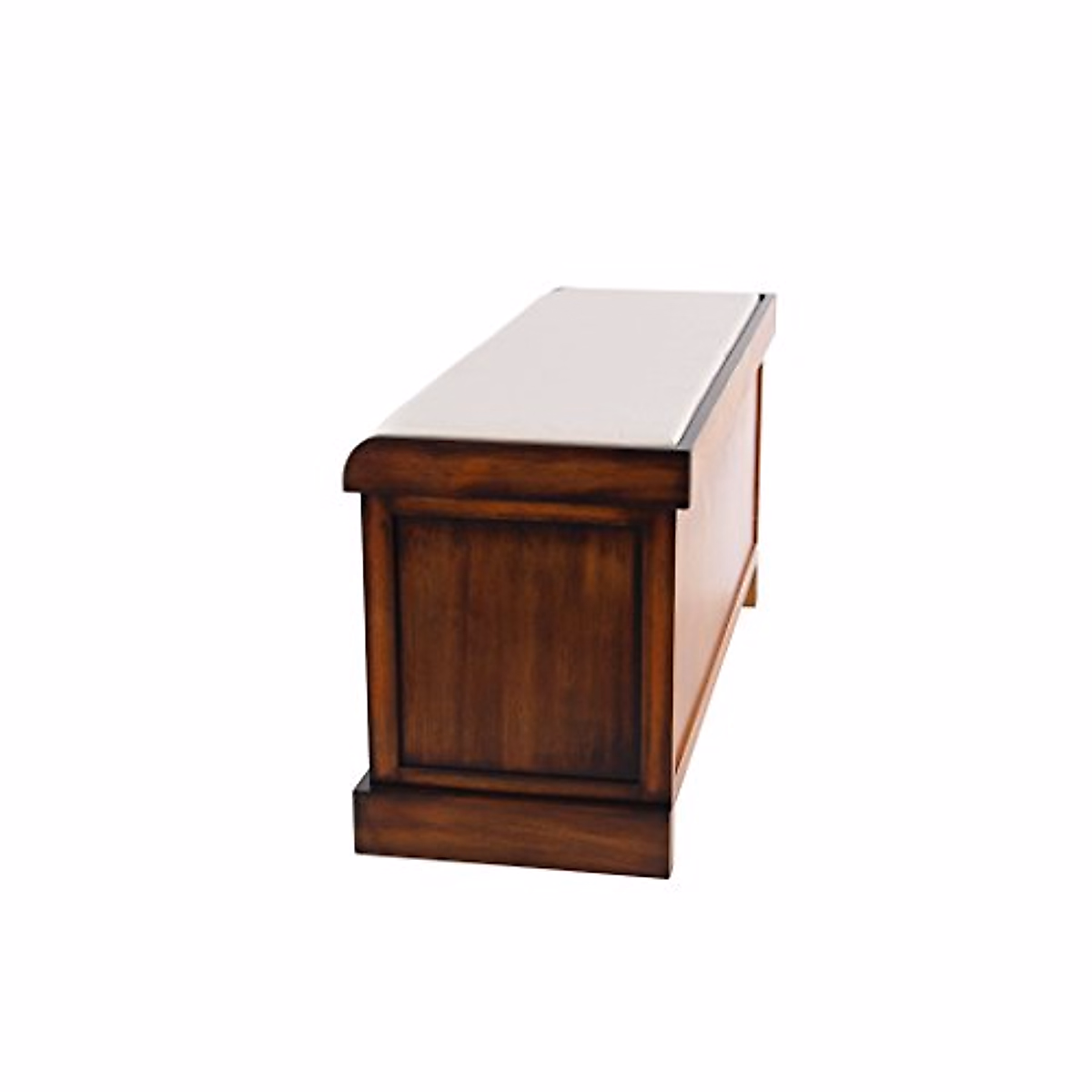 Deco 79 Wood Storage Bench with Upholstered Seat, 42" x 15" x 20", Brown