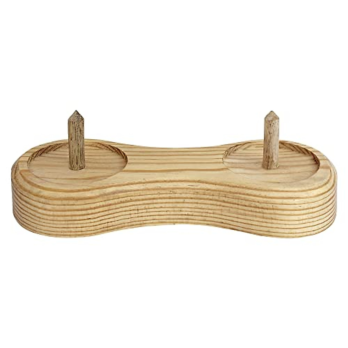 IBLAY Double Yarn Ball Holder Spindle Sewing Thread Big Base Fiber Crocheting Tool Kit Wool Skein Cord Organizer Tape Rope Storage Wooden Spinning Yarn & Thread Holder