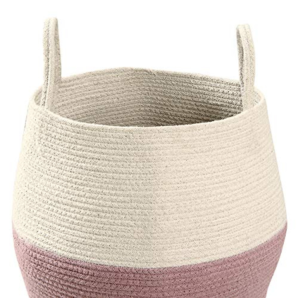 Lorena Canals Basket Zoco Ash Rose-Natural - 97% Cotton, 3% Other Fibres - 1' 2" x Ø 1'