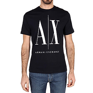 A|X ARMANI EXCHANGE mens Icon Graphic T-shirt T Shirt, Navy, Large US