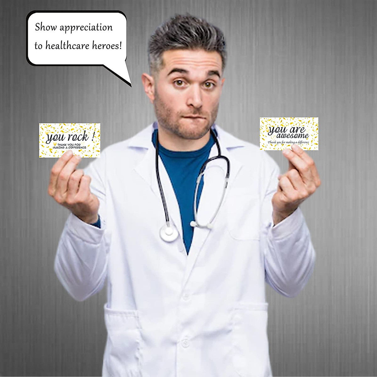 JINMIKEJI 200 Pieces You Are Awesome Cards Colorful Thank You For Making a Difference Cards Thank You Note Cards Appreciation Insert Greeting Card for Staff Teacher Employee Doctor Volunteer