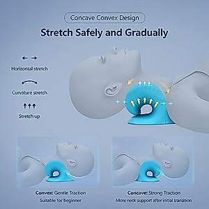 CAPELITE Neck Stretcher, Neck Cloud Pain Relief -Cervical Traction Device Posture Corrector,Neck Hump Pillow Corrector Traction for Spine and Neck Pain Alignment