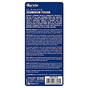 STAR BRITE Ultimate Aluminum Polish - Add a Deep Protective Shine, Remove Light Oxidation & Preserve Restored Finish - Marine Grade for Pontoons, Jon Boats & Canoes (087616)
