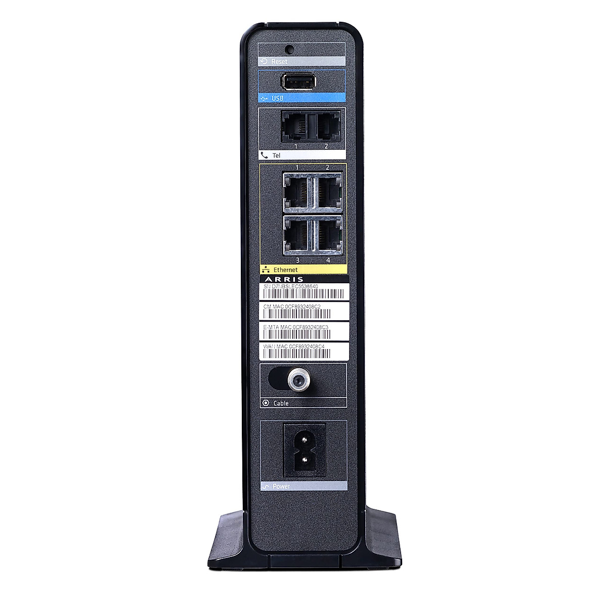 ARRIS DOCSIS 3.0 Residential Gateway with 802.11n/ 4 GigaPort Router/ 2-Voice Lines Certified with Comcast (TG862G-CT)