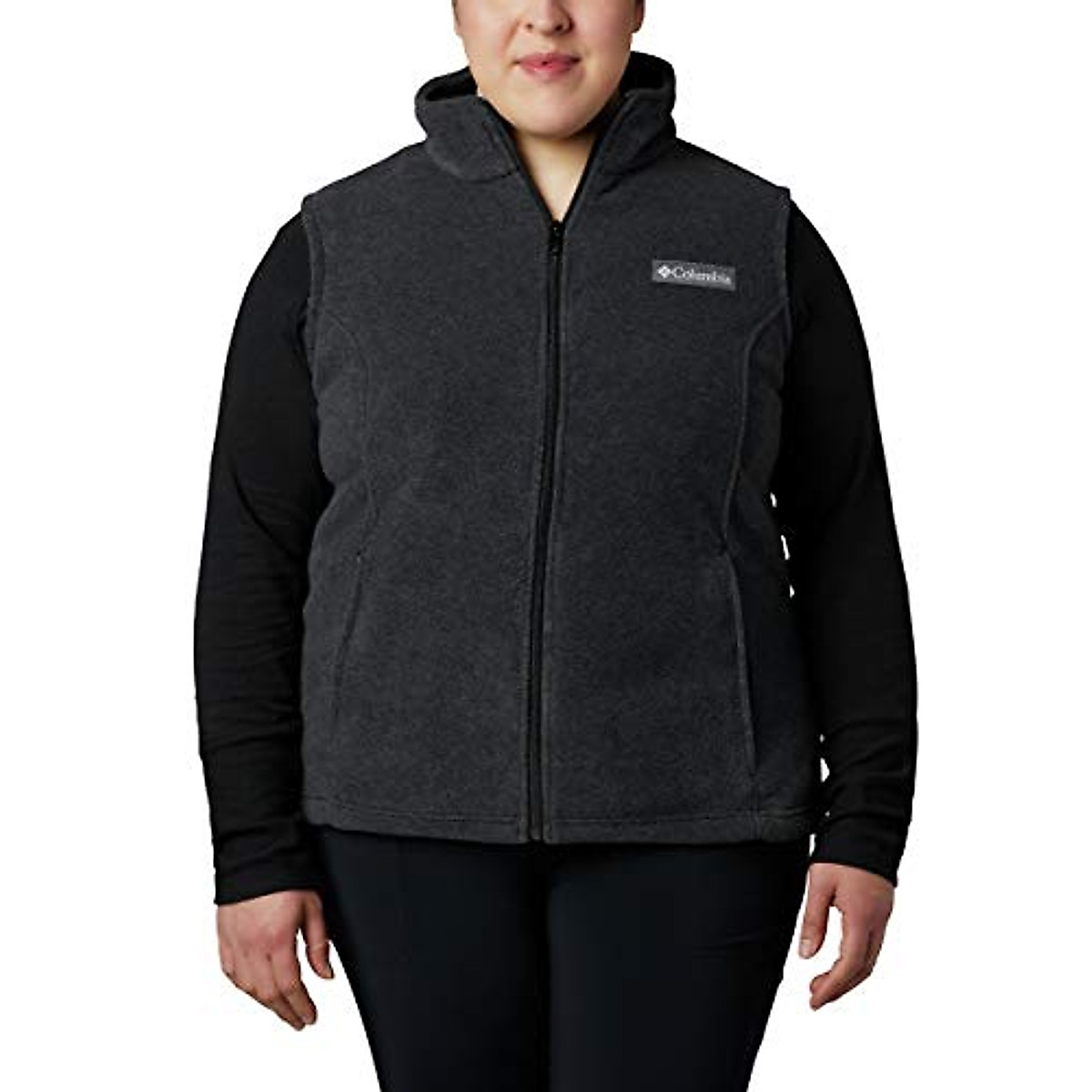 Columbia Women's Benton Springs Vest, Charcoal Heather, XX-Large