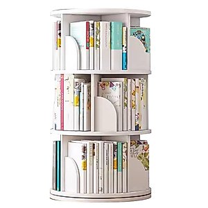 Bookshelf Student Home Small Bookcase Living Room Corner Wall Picture Book Shelf Bookstore Library Kindergarten School Book Organizer Ornament Storage Rack (Color : White, Size : 3 Layers)
