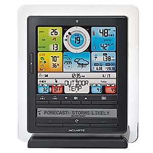 AcuRite 01036M Wireless Weather Station with Programmable Alarms, Gray, Display Version 2