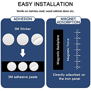Clean Dirty Sign,Clean Dirty Stainless Steel Dishwasher Magnet Sign,Dish Wash Silder Sign Magnet for Kitchen,Kitchen Dishwasher Magnets Sign, No-Scratch Strong Magnets, Dirty Clean Dishwasher Magnet with 3 Double-Sided Stickers