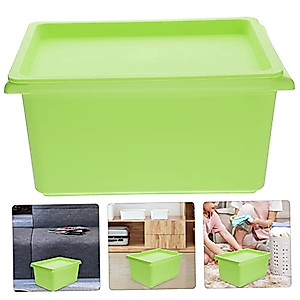 CIYODO Box Storage Box with Lid Storage Station Cube Plastic Storage Container Plastic Sundries Storage Room Organization Closet Organizers Desk Organizer Jewelry Pp Office Refrigerator