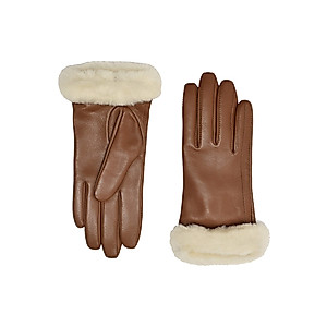 UGG Classic Leather Shorty Tech Gloves Chestnut MD
