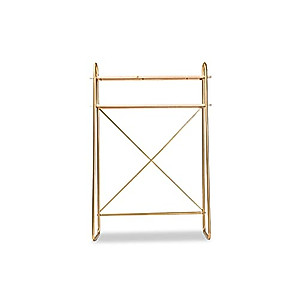 Baxton Studio Merida Gold Finished and Brown Finished 2-Tier Twin Size Shelf